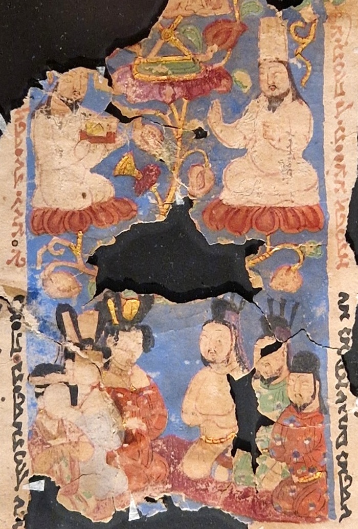 Illustratie uit een manichees handschrift (Humboldtforum, Berlijn)